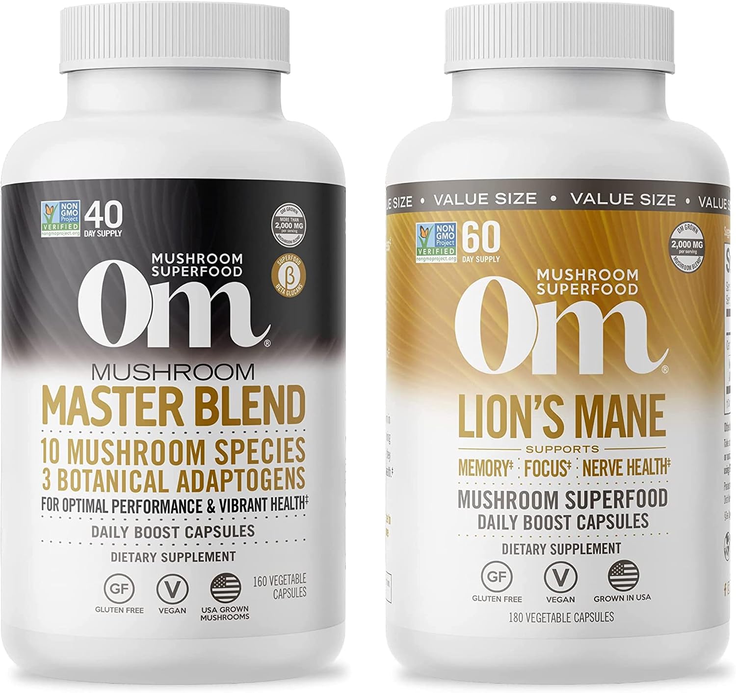 Amazon.com: OM MUSHROOM SUPERFOOD Capsule Bundle, Master Blend Capsules ...