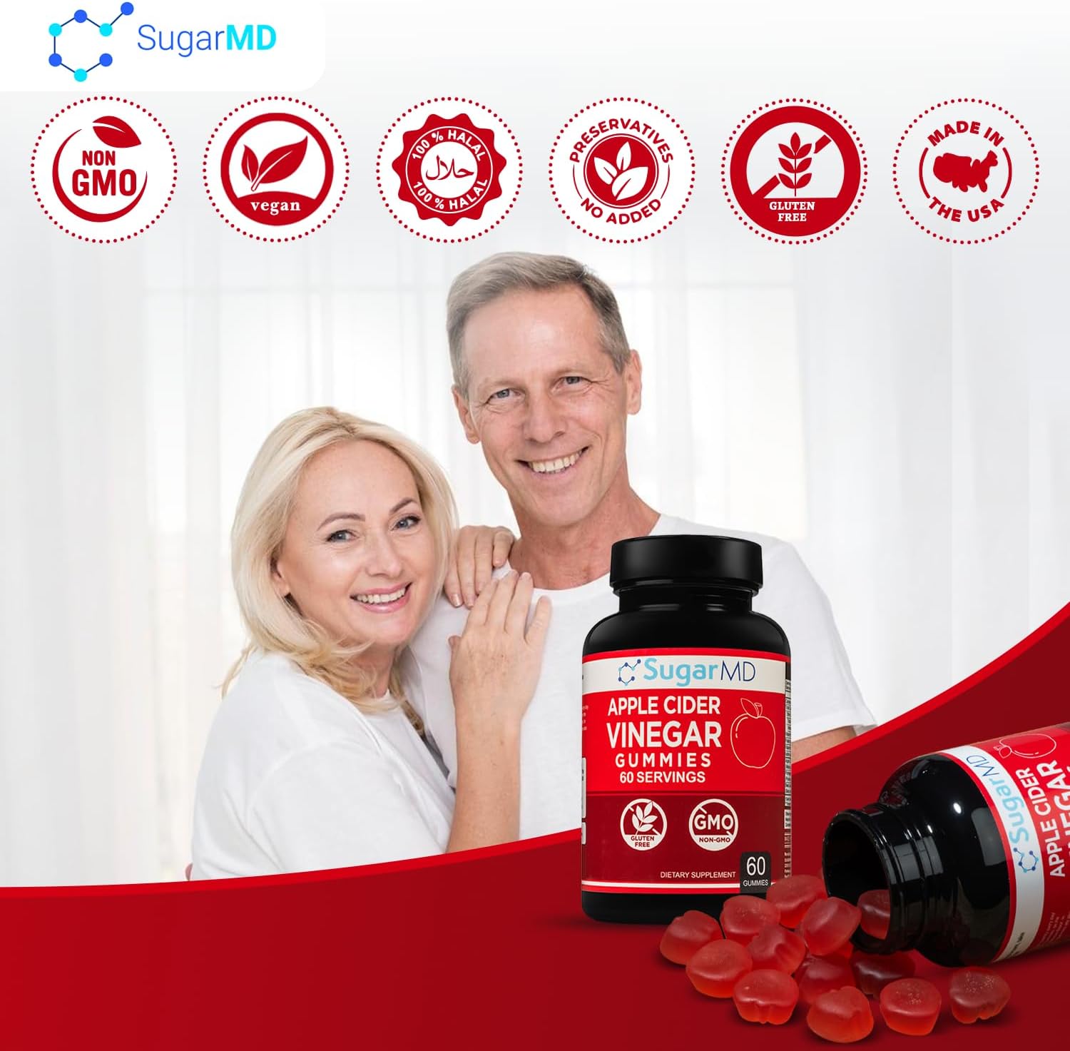 SugarMD Dr. Ergin’s Apple Cider Vinegar – 60 Gummies – Yaxa Costa Rica
