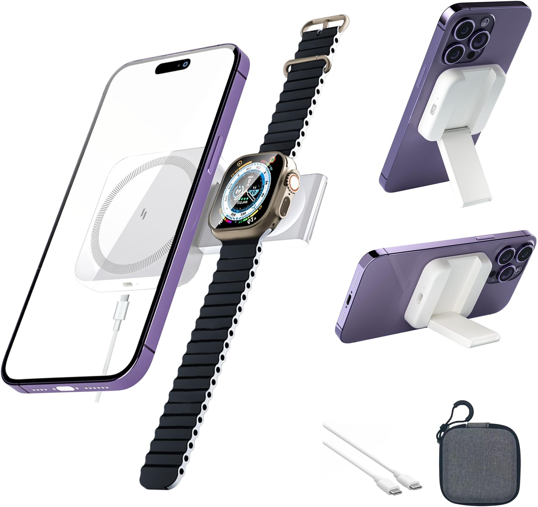 Amazon.com: NiiTTER 3 in 1 Magnetic Charger Stand [Super Portable ...