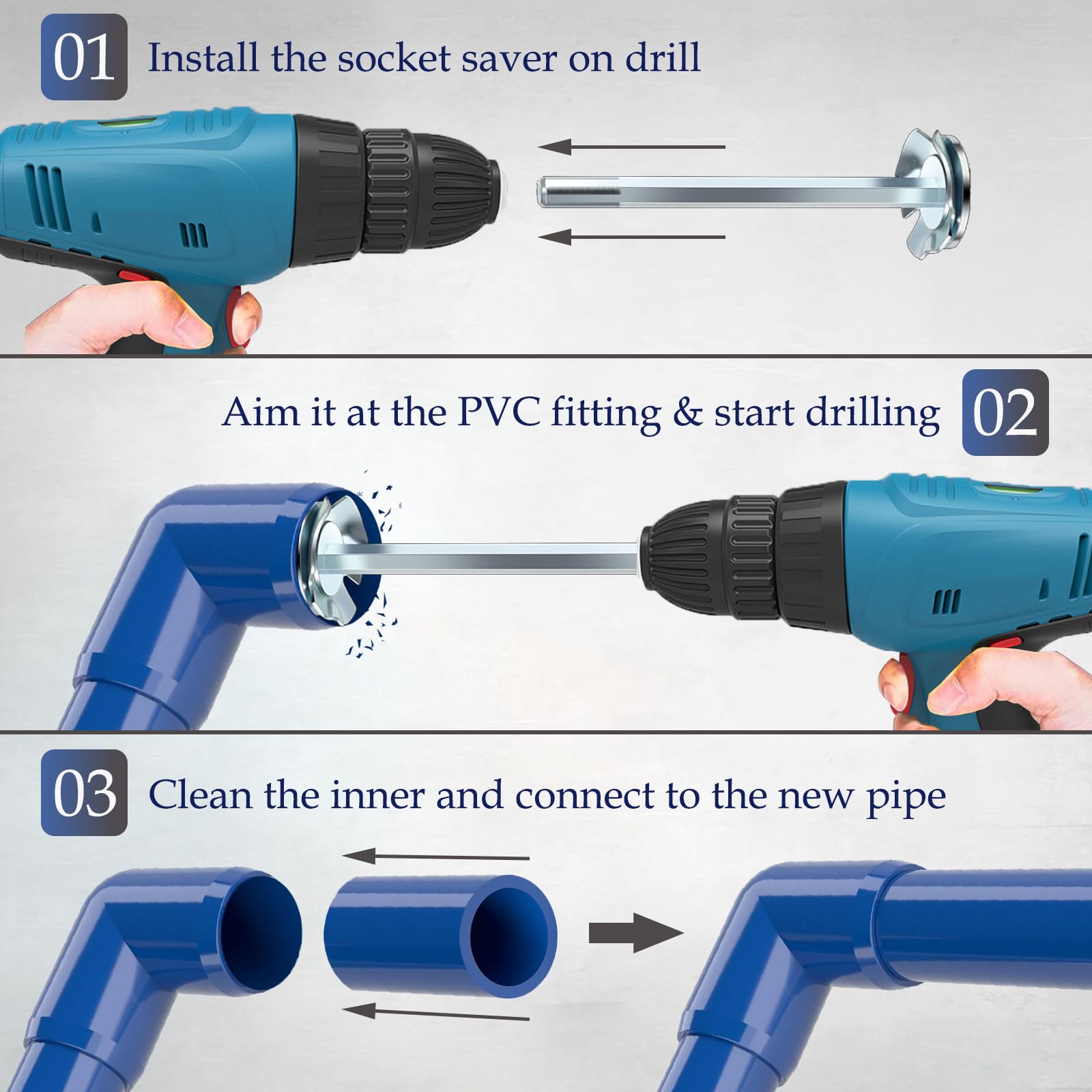 Snapklik.com : Plumbing PVC Fitting Saver, Pipe Reamer Cutter For ...