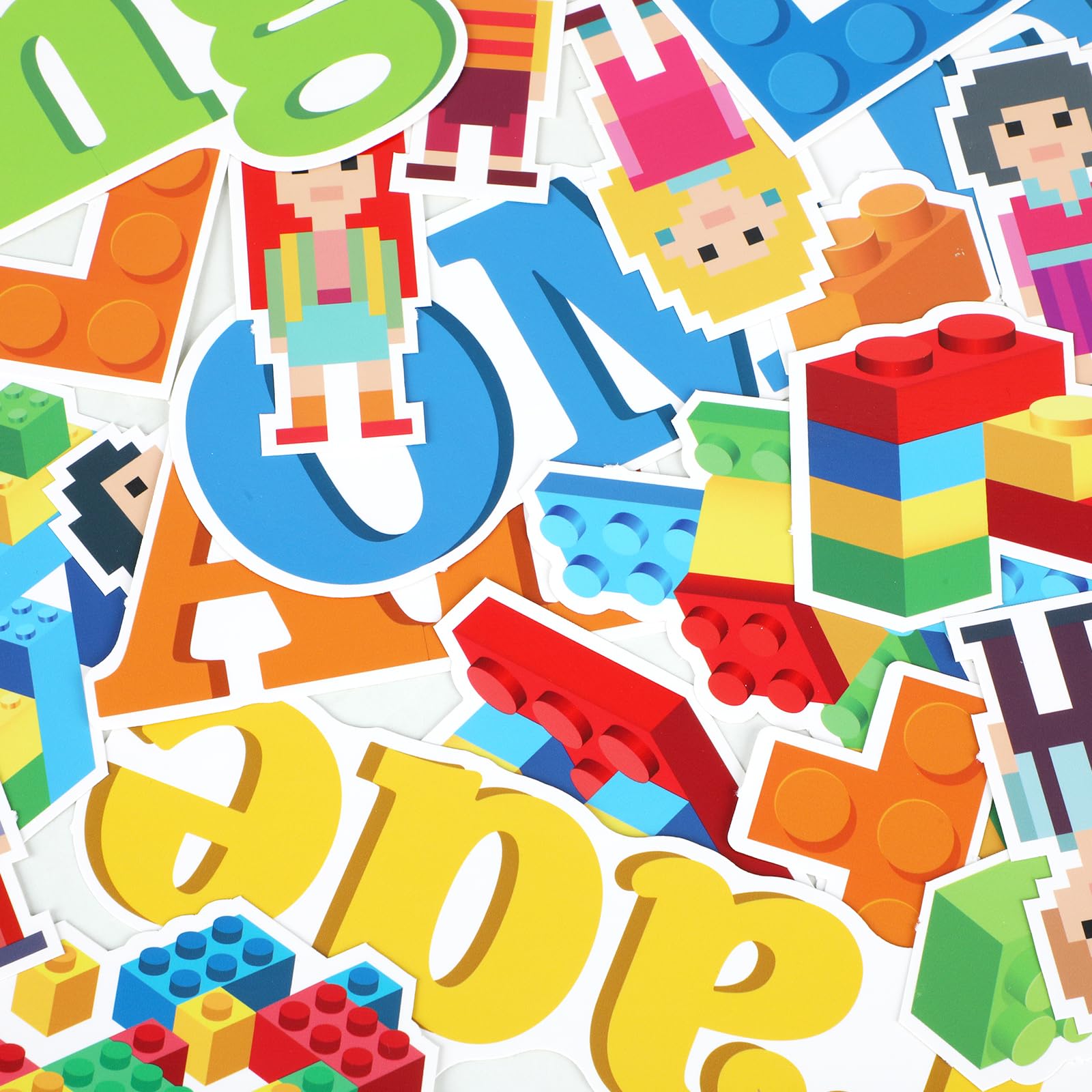 Snapklik.com : Gisgfim Building Blocks Bulletin Board Decorations ...