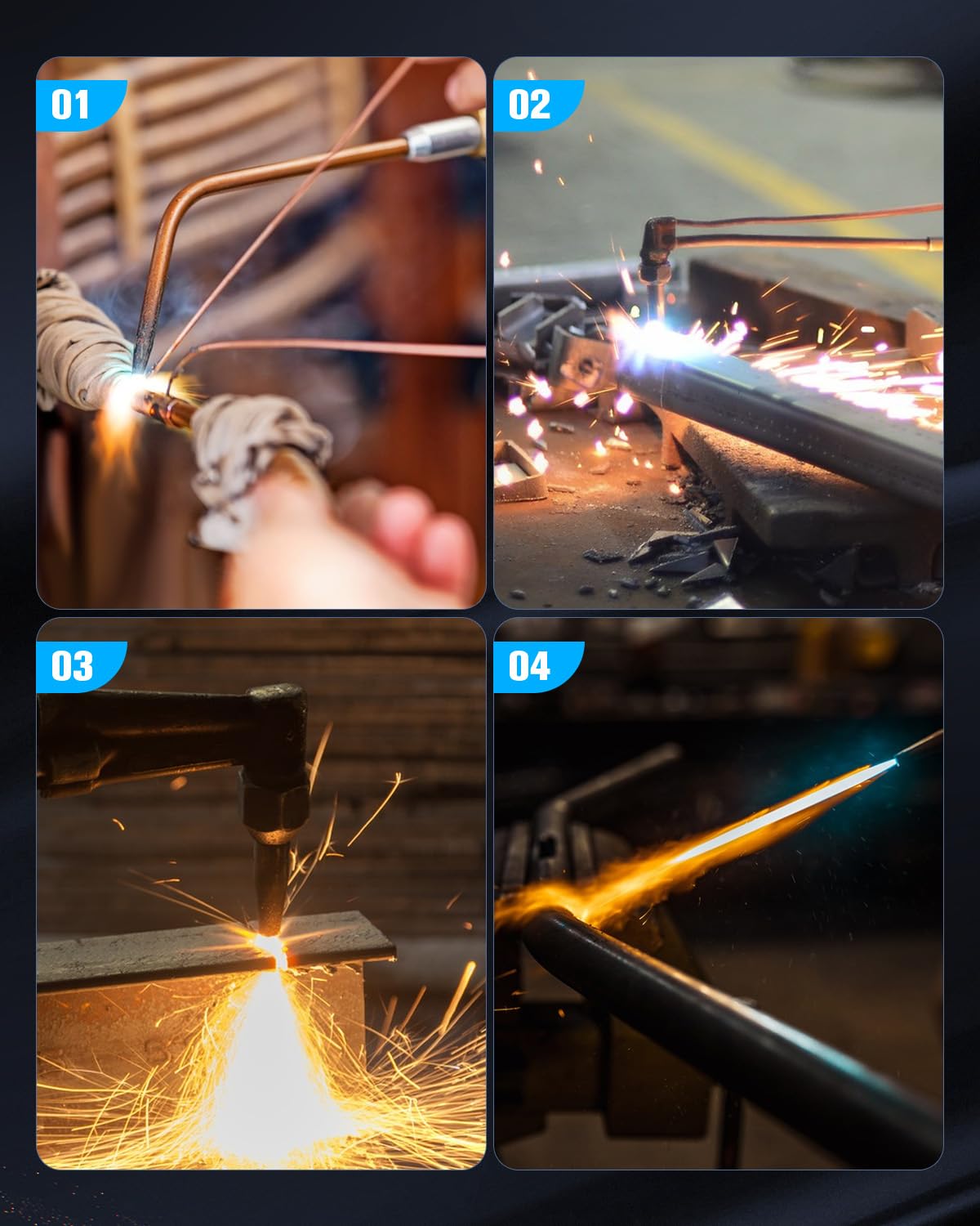 Oxy Acetylene Torch Kit Oxygen Cutting Kits Welding Torch Set Portable ...