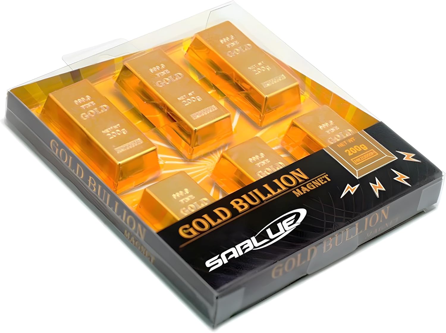 Amazon.com: SABLUE 6X Replica Mini Gold Bar Refrigerator Magnets Fake ...