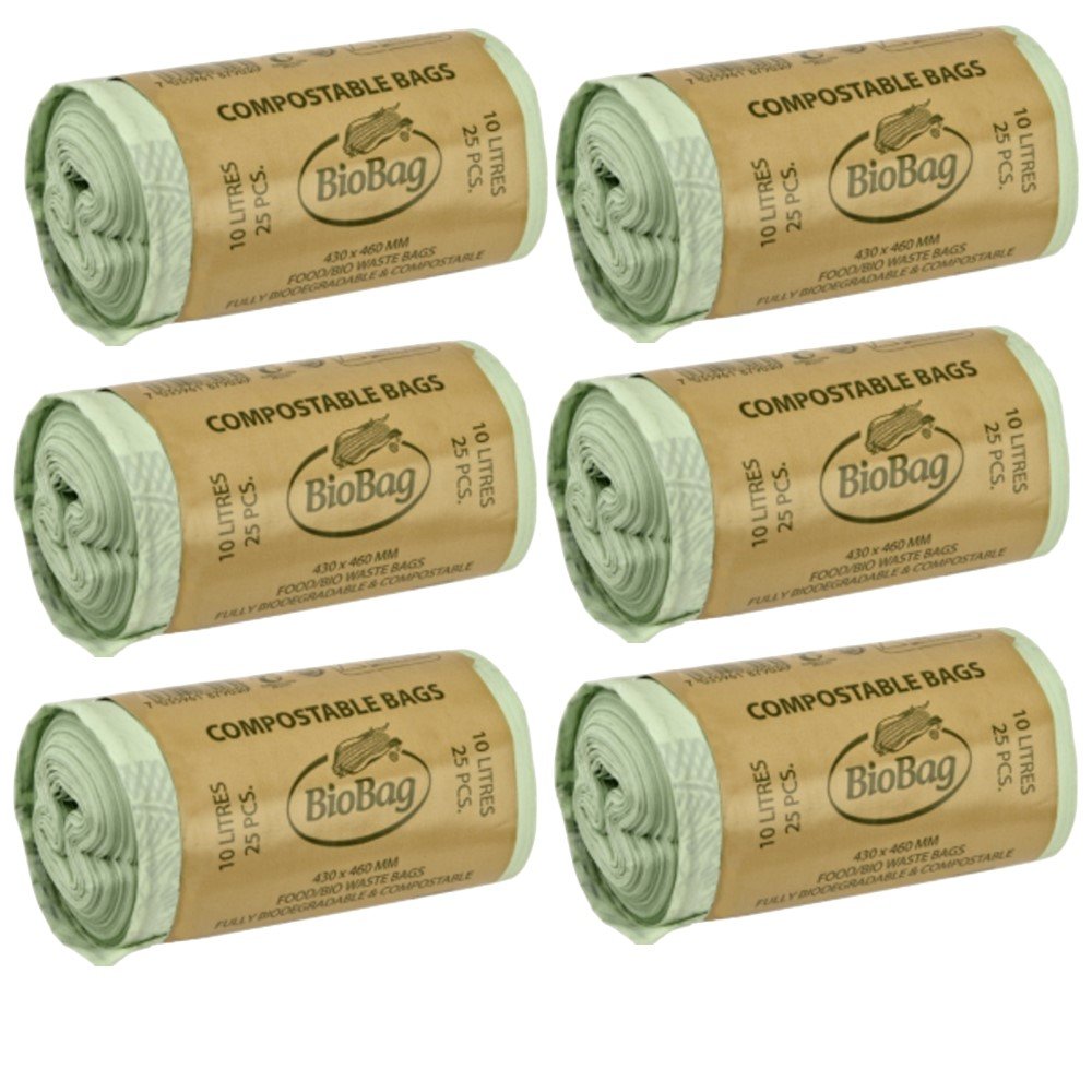 10 Litre x 150 BioBag Compostable Biodegradable Kitchen Food Waste ...
