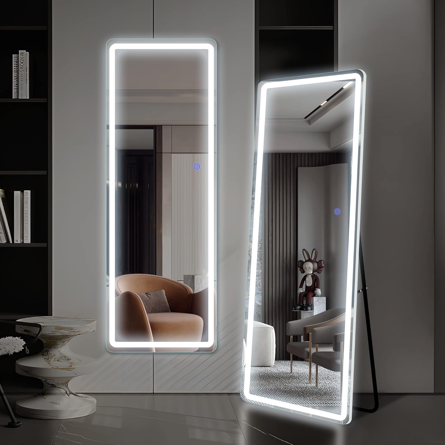 Amazon.com: NeuType Full Length Mirror with LED Lights Lighted Floor ...