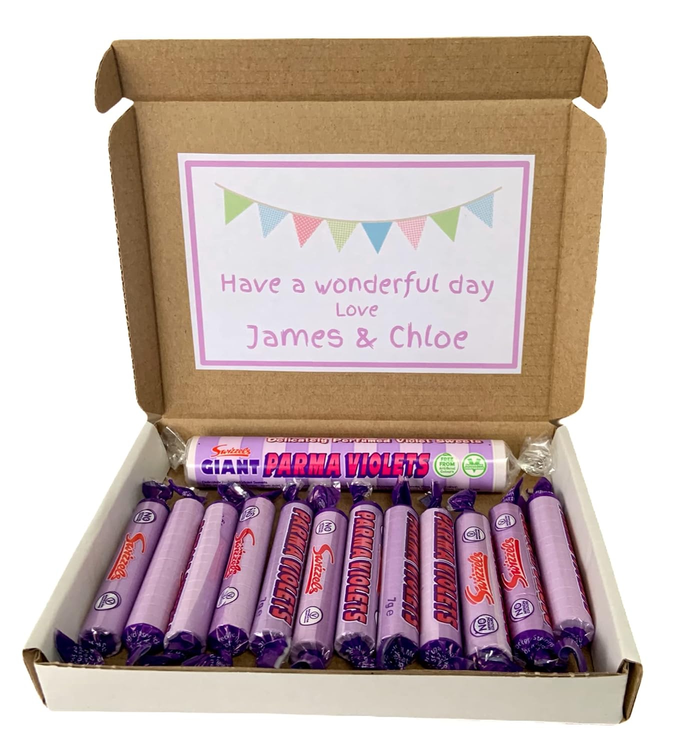 SMALL Personalised PARMA VIOLETS Sweet Box - letterbox friendly ...