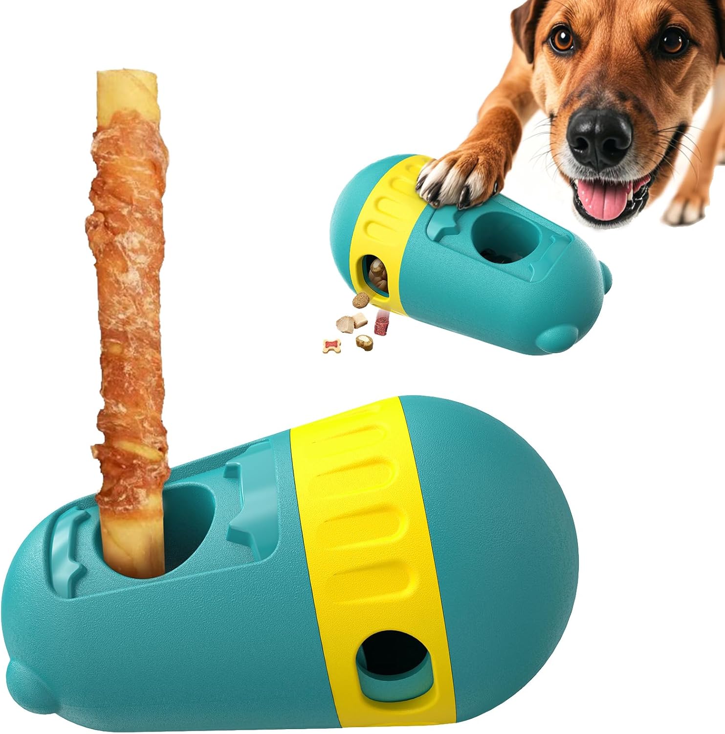 Amazon.com : YXX-TECH Interactive Food Puzzles Ball for Dogs with Bully ...