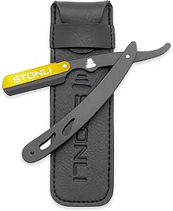 STONLI® Cut Throat Razors - Straight Razor with Matte Black Finish ...