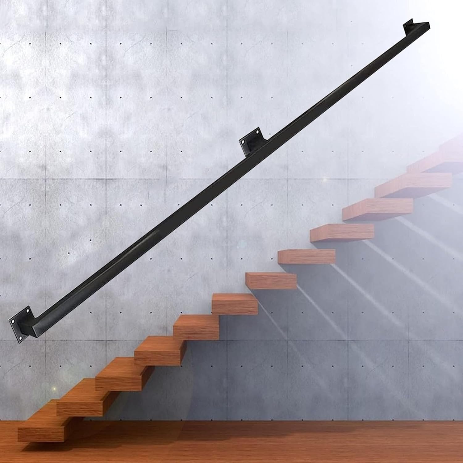 1ft-20ft Wall Handrail, Sturdy Safety Staircase Handrails, Industrial ...