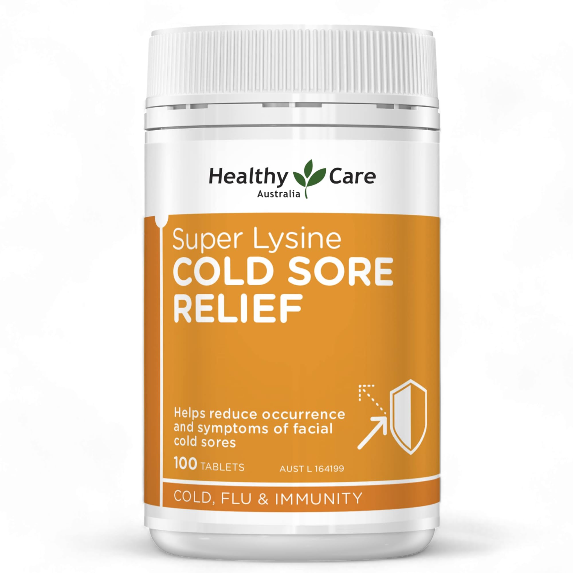 Healthy Care Super Lysine Cold Sore Relief Tablets - Reduce Symptoms of ...