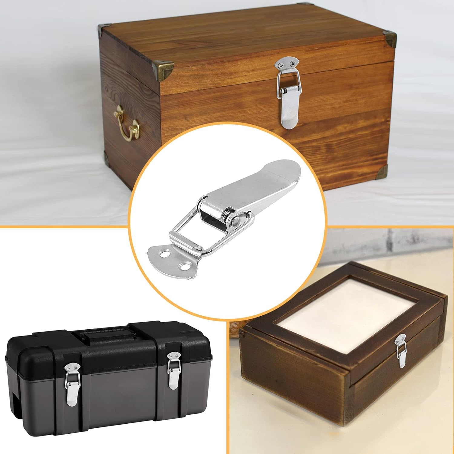 Buy Waziaqoc 8Pcs Spring Loaded Toggle Latch Lock, Stainless Steel ...