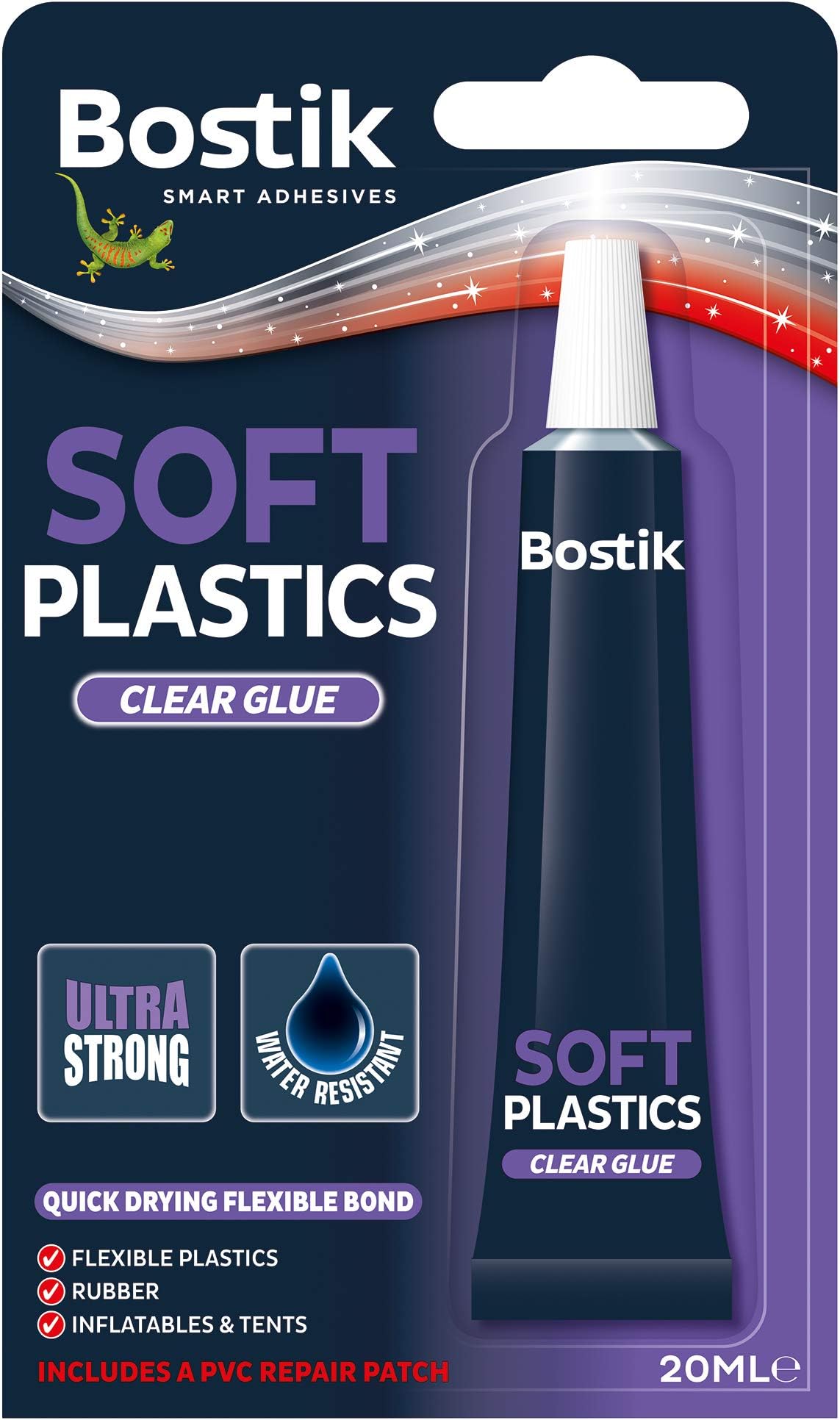 Bostik Soft Plastics Clear Glue, Ultra Strong, Water Resistant, Quick ...