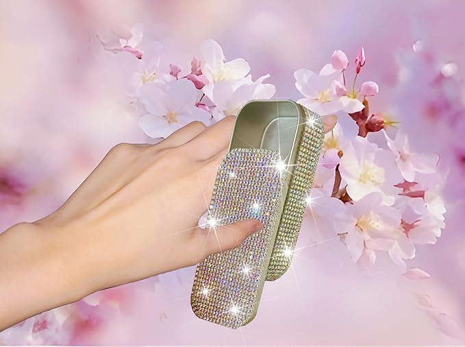 Amazon.com: VFUIFRYI Portable Bling Diamond Case with Floss Picks ...