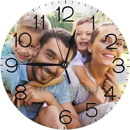 Amazon.com: Personalized Clock with Picture, Custom Clocks for Walls ...