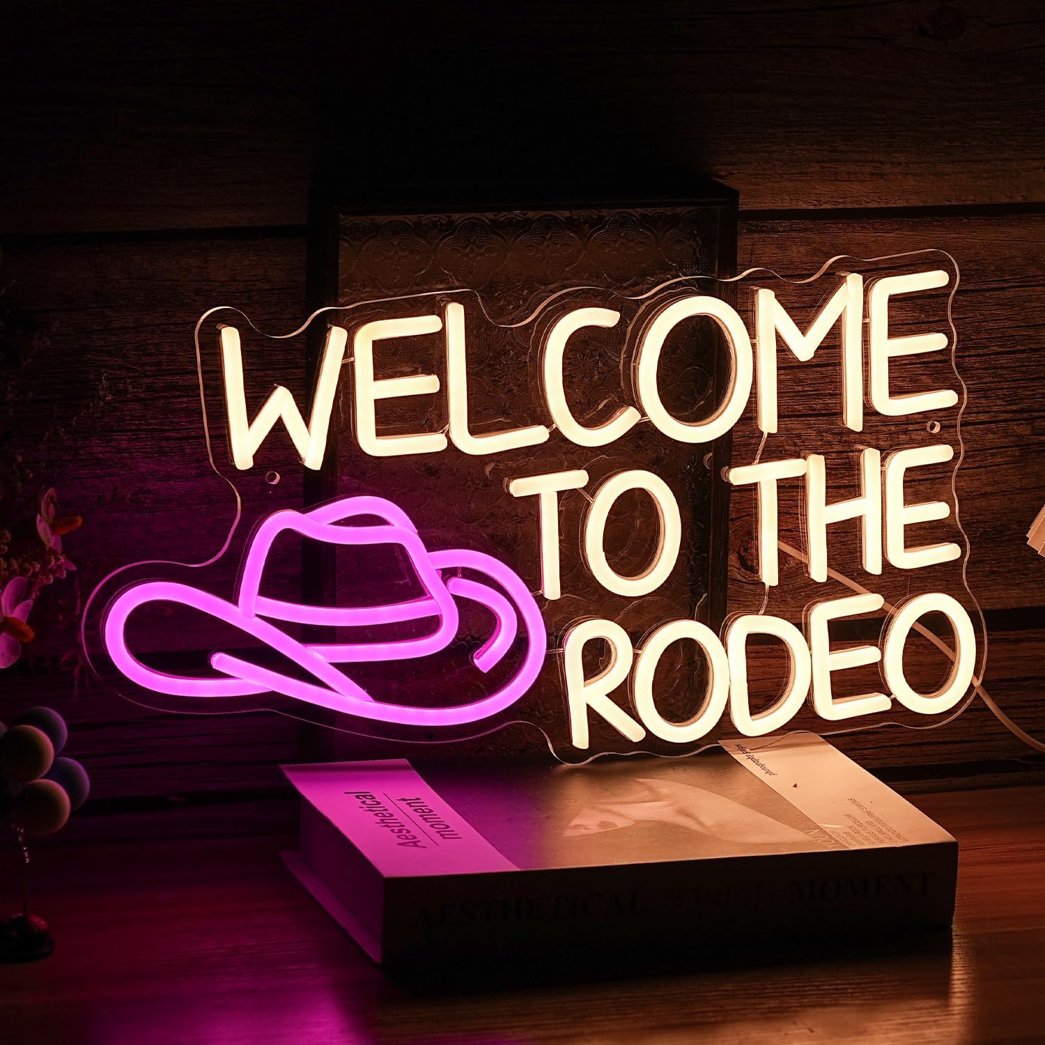 Amazon.com : Welcome To The Rodeo Neon Sign Cowboy Neon Light For Wall ...