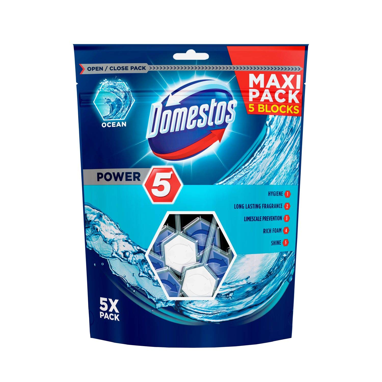 Domestos Power 5 Ocean Rim Block Maxi Pack : Amazon.de: Drogerie ...