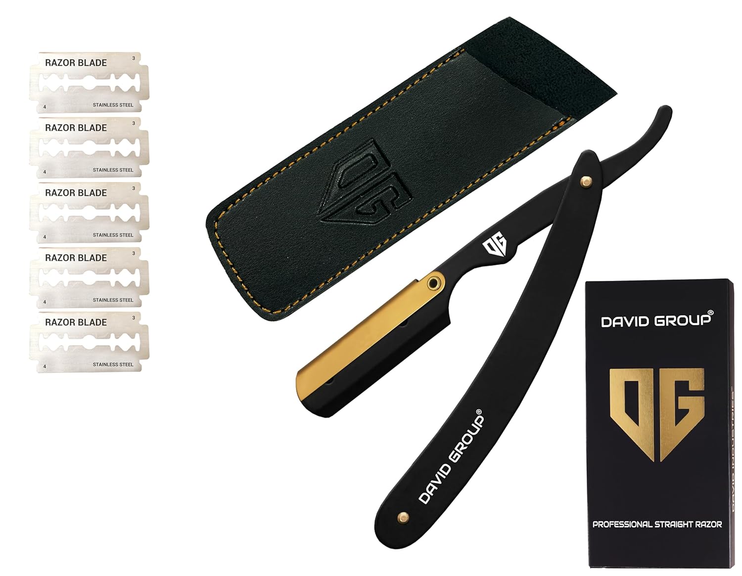 Amazon.com: DG® Professional Cut Throat Razor Kit - 24k Gold Plated ...