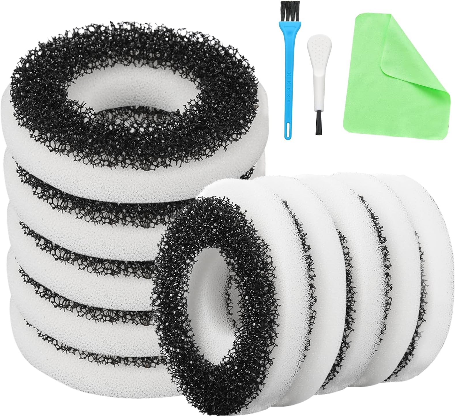 Amazon.com : tuvisin Foam and Carbon Rings Filter Replacement ...