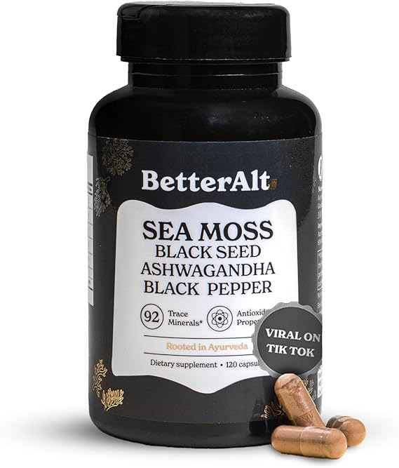 Amazon.com: Better Alt Seamoss Capsules- Irish Sea Moss with Black Seed ...