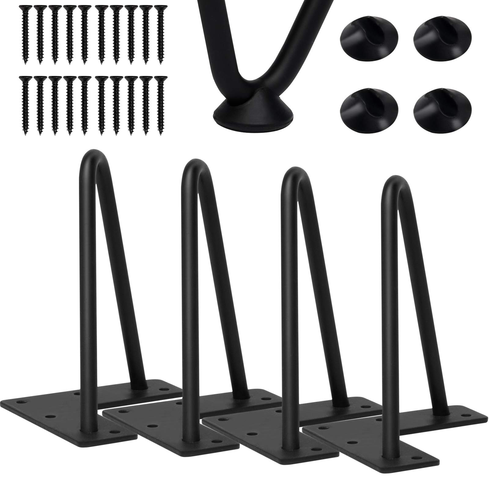 Buy CONNOO 6 Inches Hairpin Furniture Legs, Heavy Duty Coffee Table ...