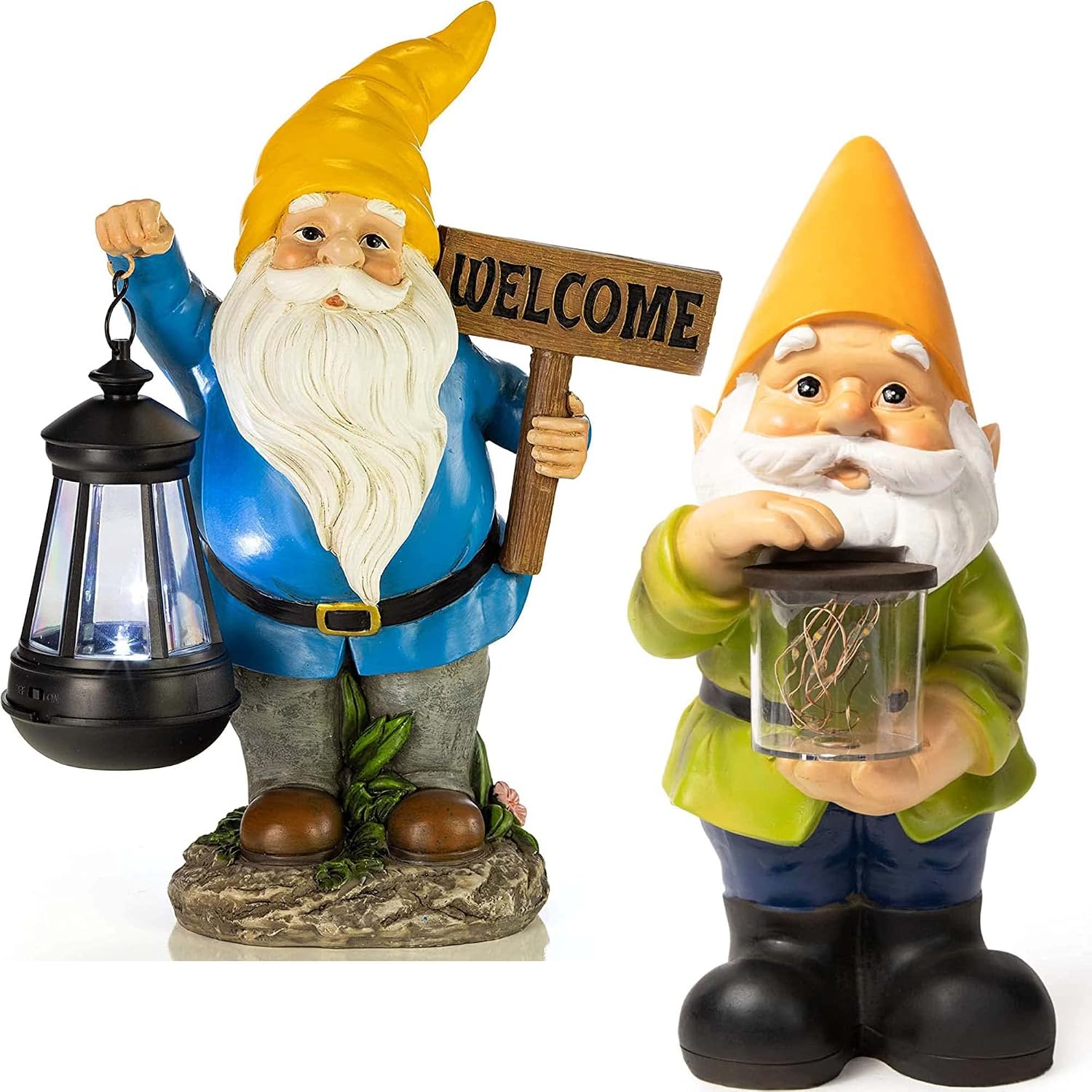 Amazon.com : VP Home Welcome Gnome with Lantern Solar Powered LED ...