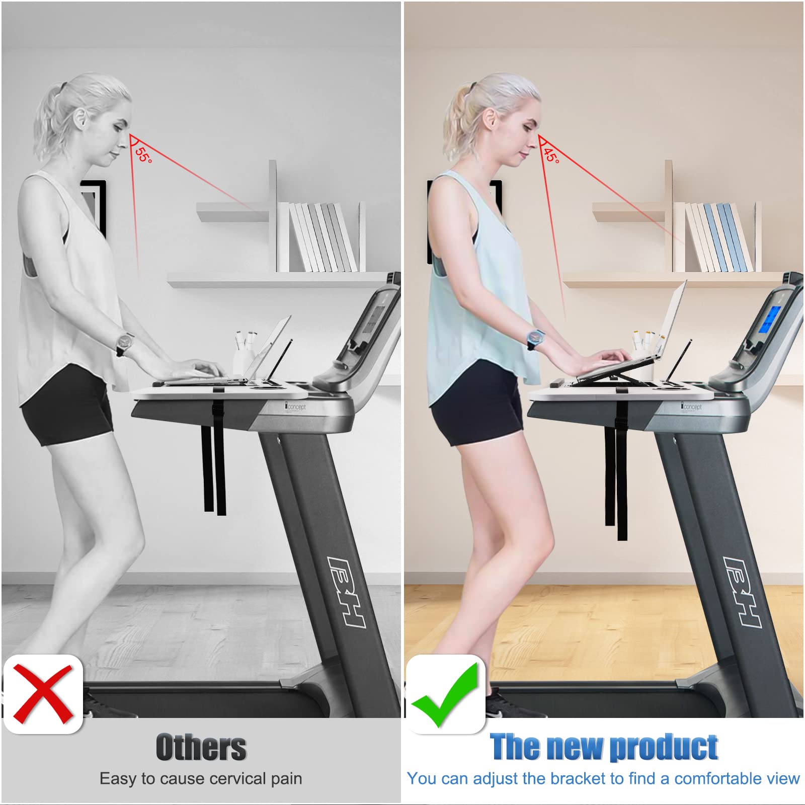 Natheeph Treadmill Desk Treadmill Laptop Holder Height Multi-Stage ...