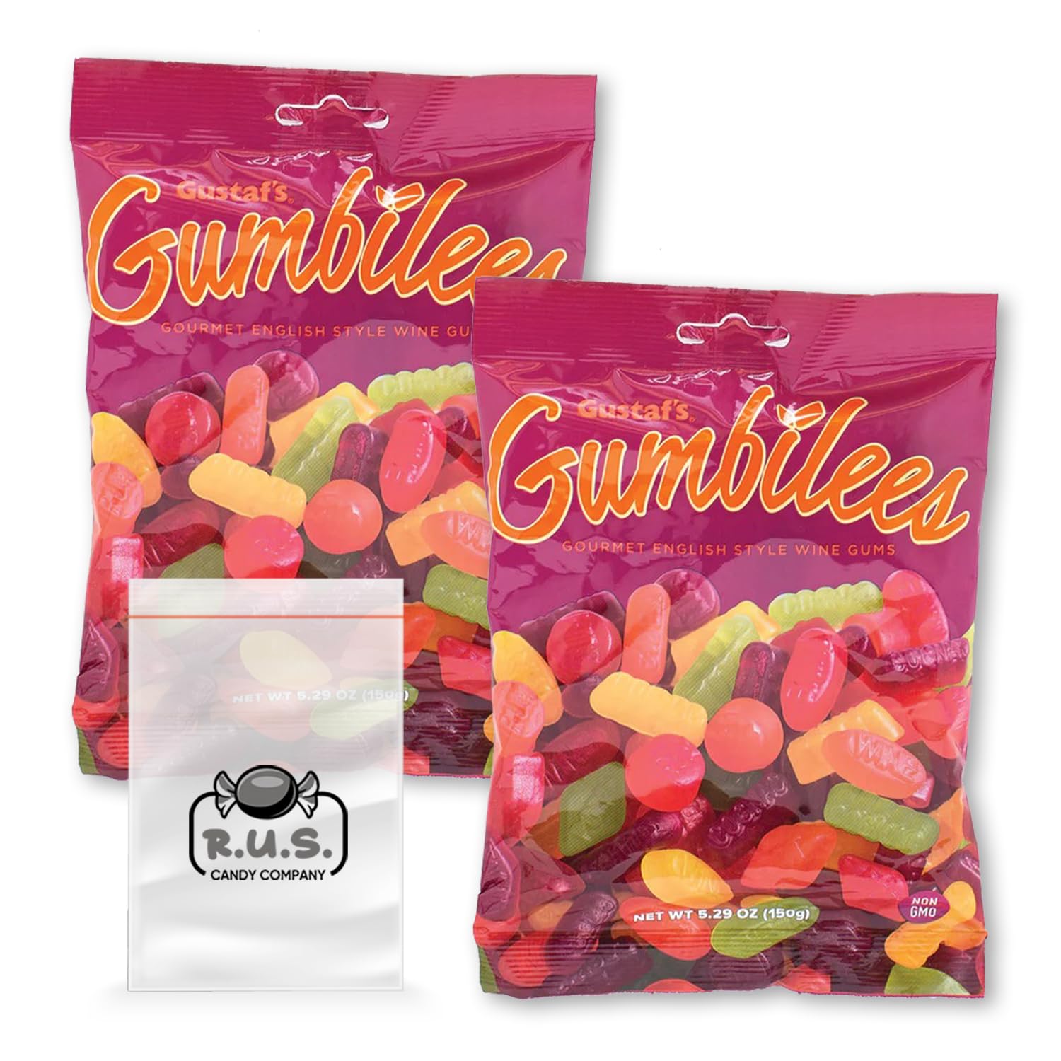 Amazon.com : Gumbilees Gourmet English Style Wine Gums, 2 Pack - 5.29 ...