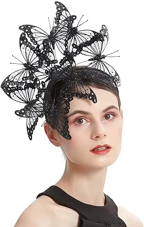 Coucoland Butterfly Fascinator Hat Derby Fascinators Boho Style ...