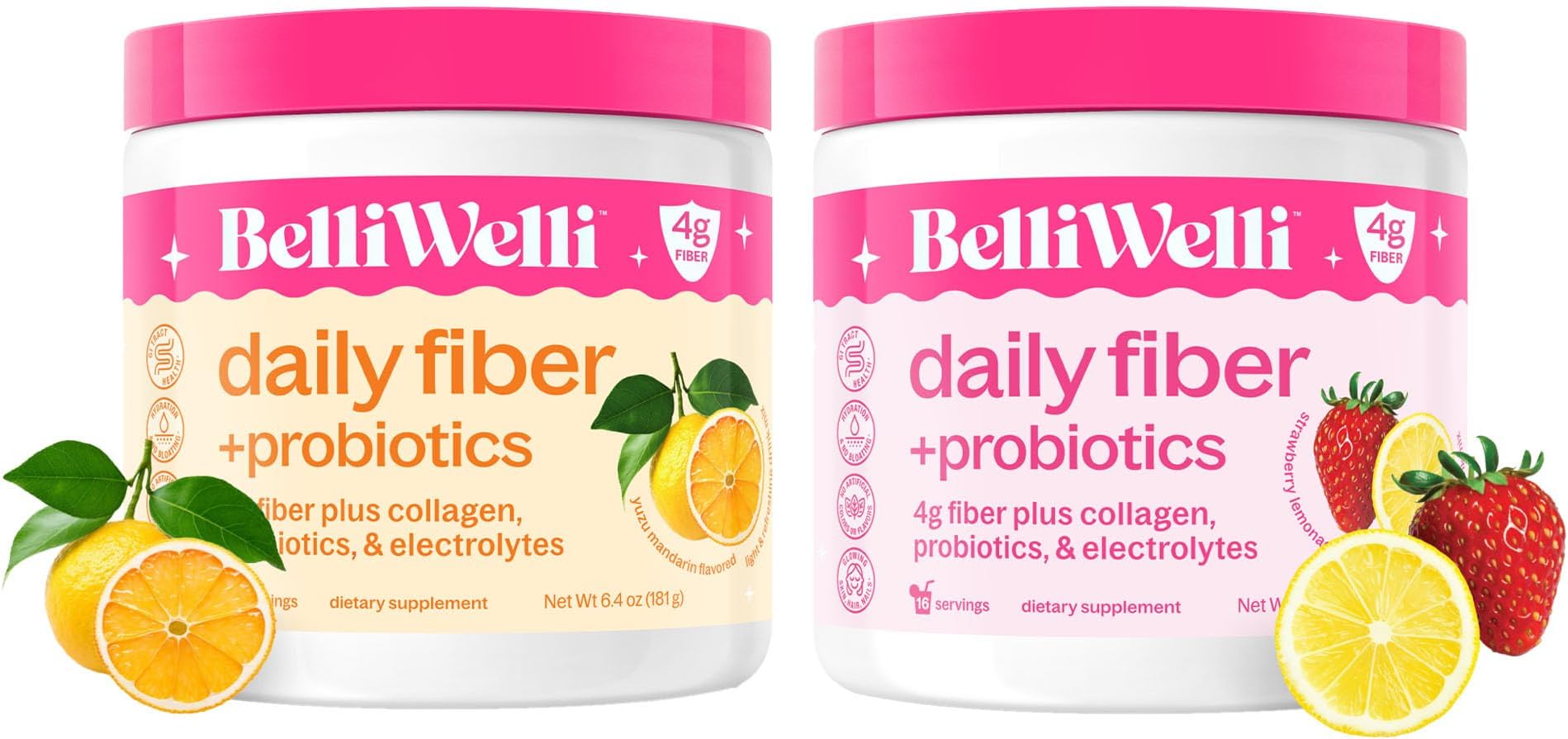Amazon.com: Daily Fiber Supplement Bundle with Collagen, Probiotics ...