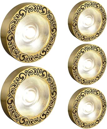 Amazon.com: TCHAU Pack of 5,Brushed Brass Ceiling Spotlight Surface ...