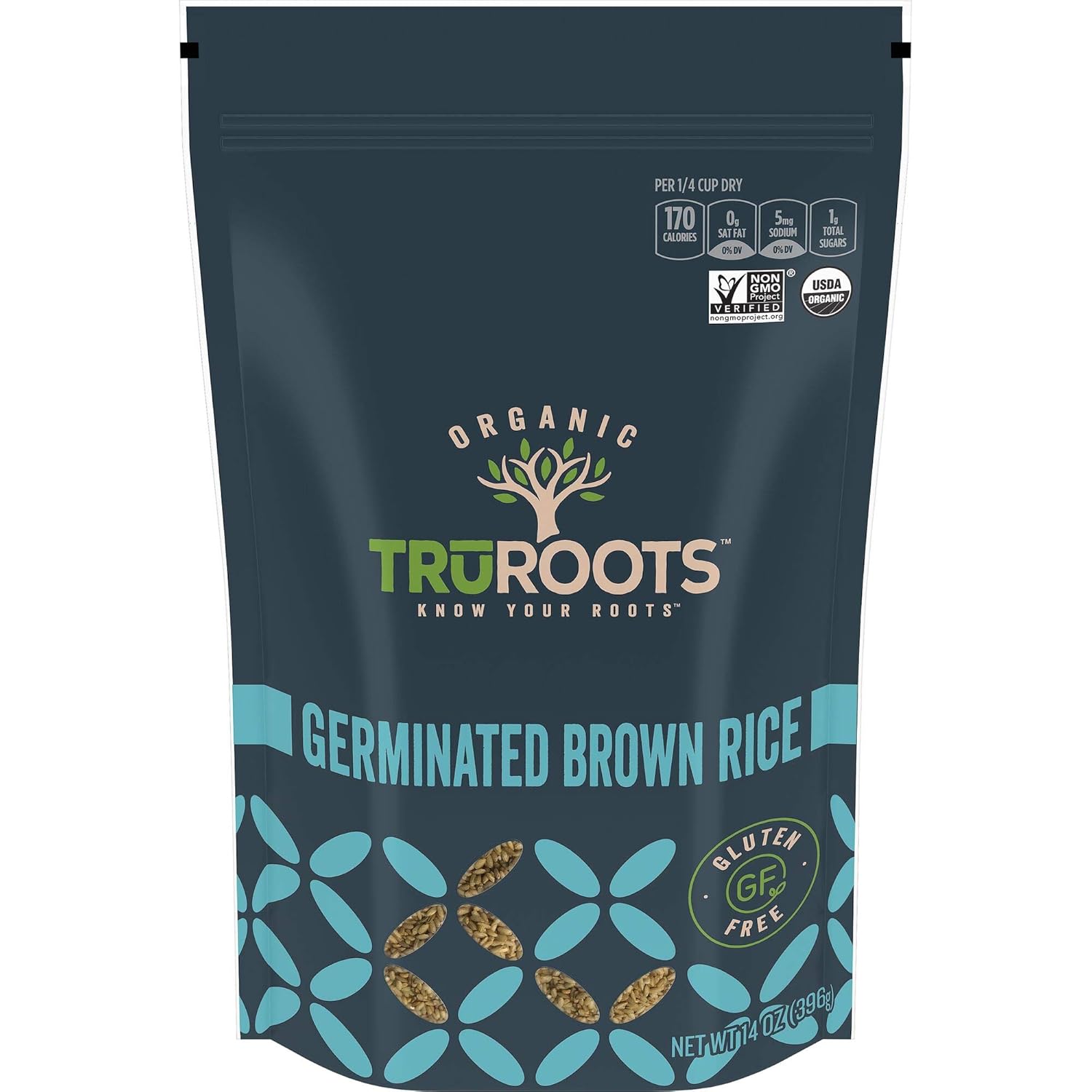 Amazon.com : TruRoots Organic Germinated Brown Rice, 14 Ounces ...