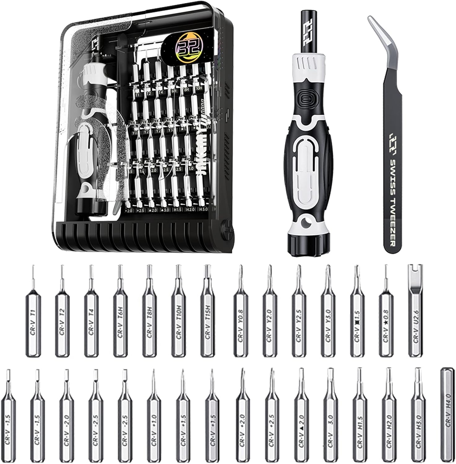 32 en 1 Kit Tournevis de Précision, LncBoc Mini Tournevis Kit Outil ...