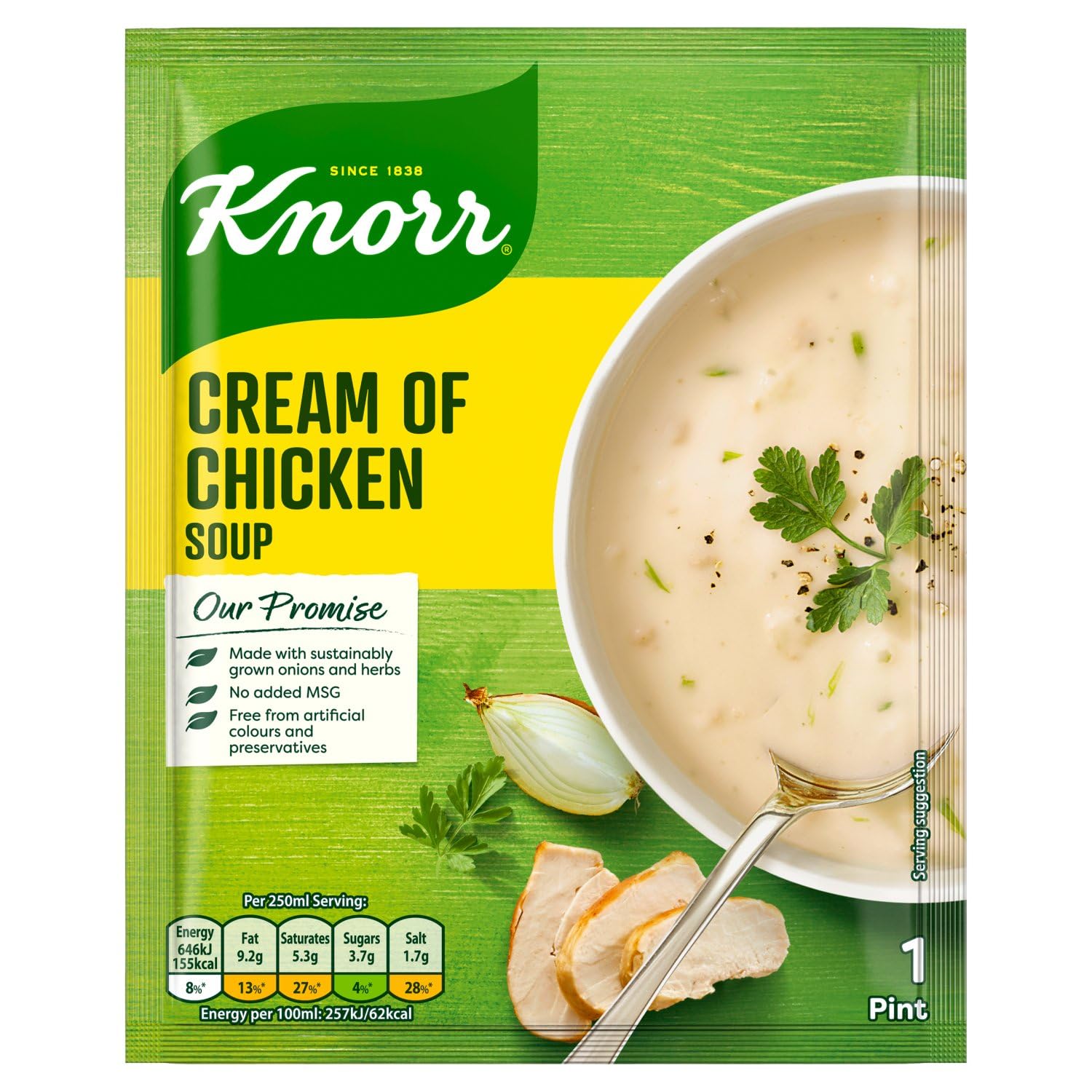 Amazon.com: Knorr Cream Of Chicken Packet Soup Mix 51g, Pack of 3 (3x1 ...