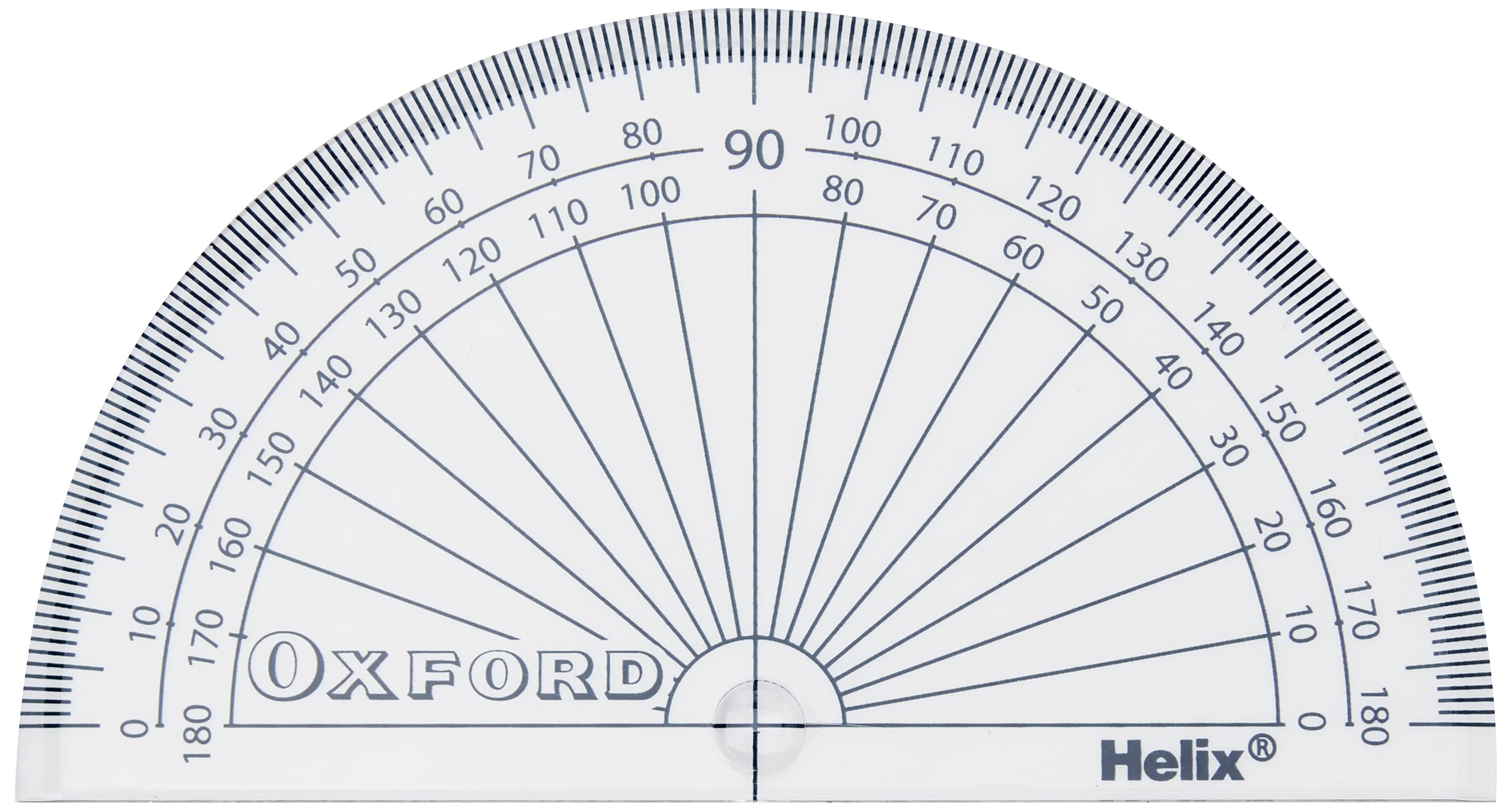 Helix Oxford 10cm 180 degree Protractor : Amazon.co.uk: Stationery ...