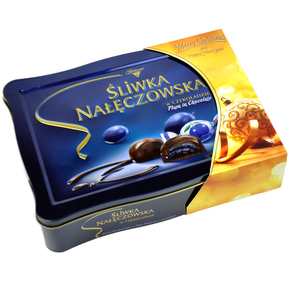 Amazon.com : Solidarnosc Sliwka Naleczowska Plum in Dark Chocolate Tin ...