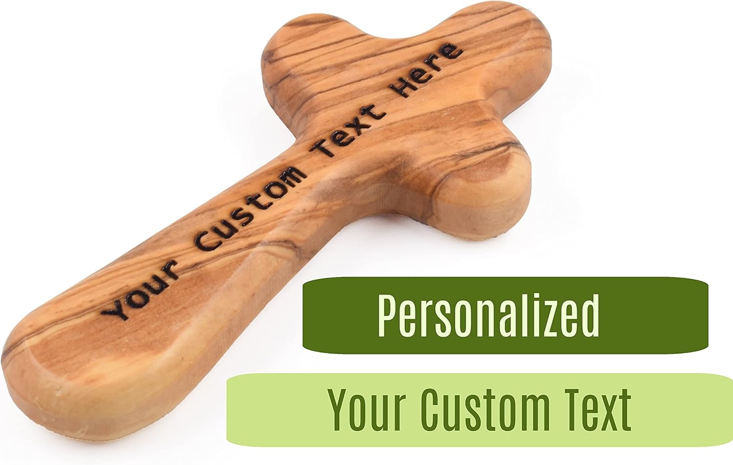 Amazon.com: Generic Custom Personalized Olive Wood Comfort Cross, 4 ...