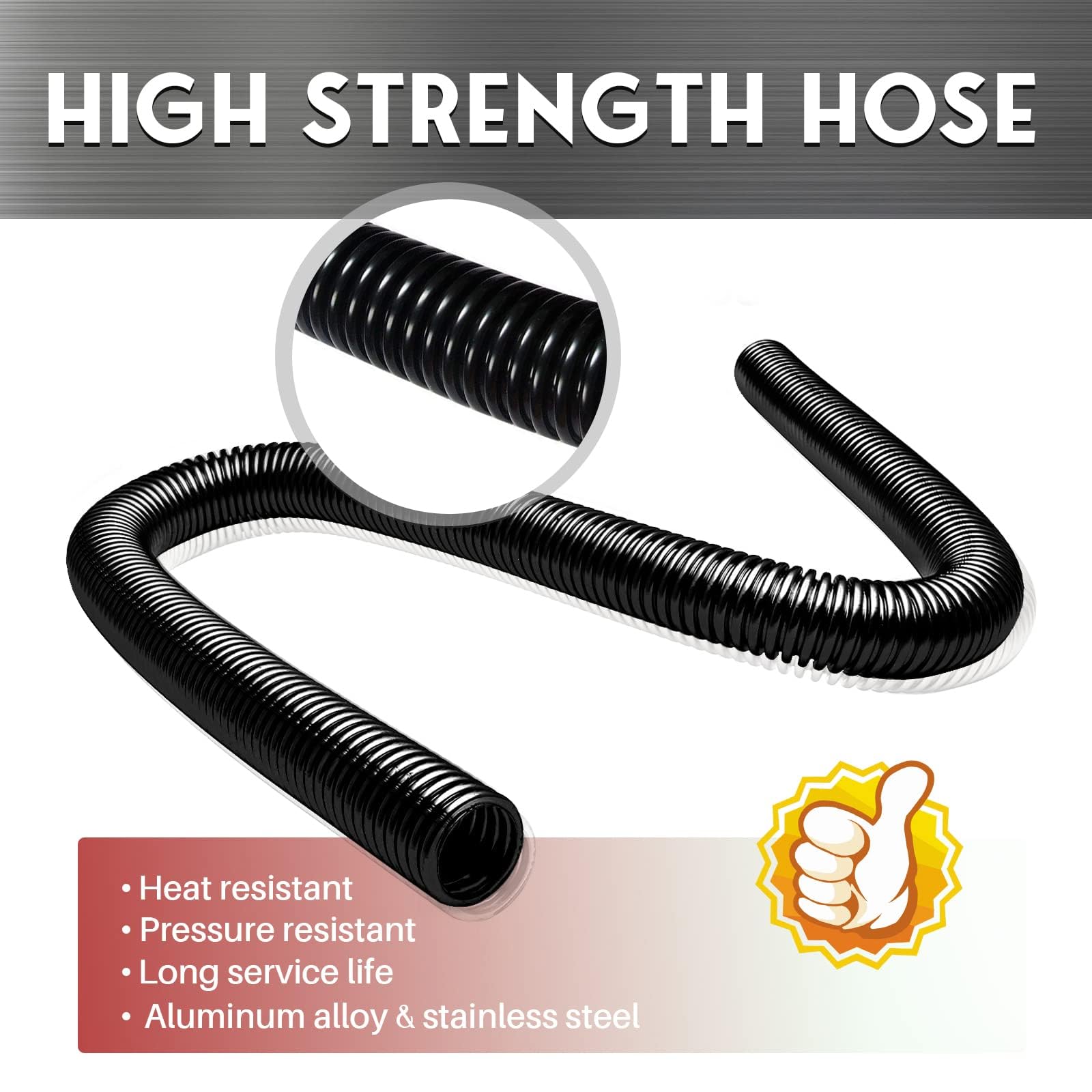 Snapklik.com : YESHMA Stainless Steel 48" Radiator Hose Flexible ...