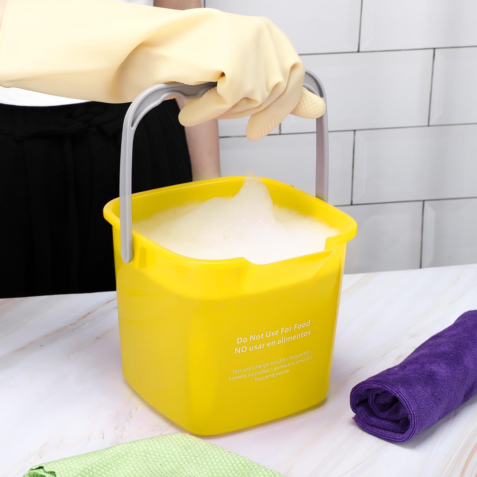 Snapklik.com : Roshtia 6 Pcs 3 Quart Cleaning Bucket Small Sanitizing ...