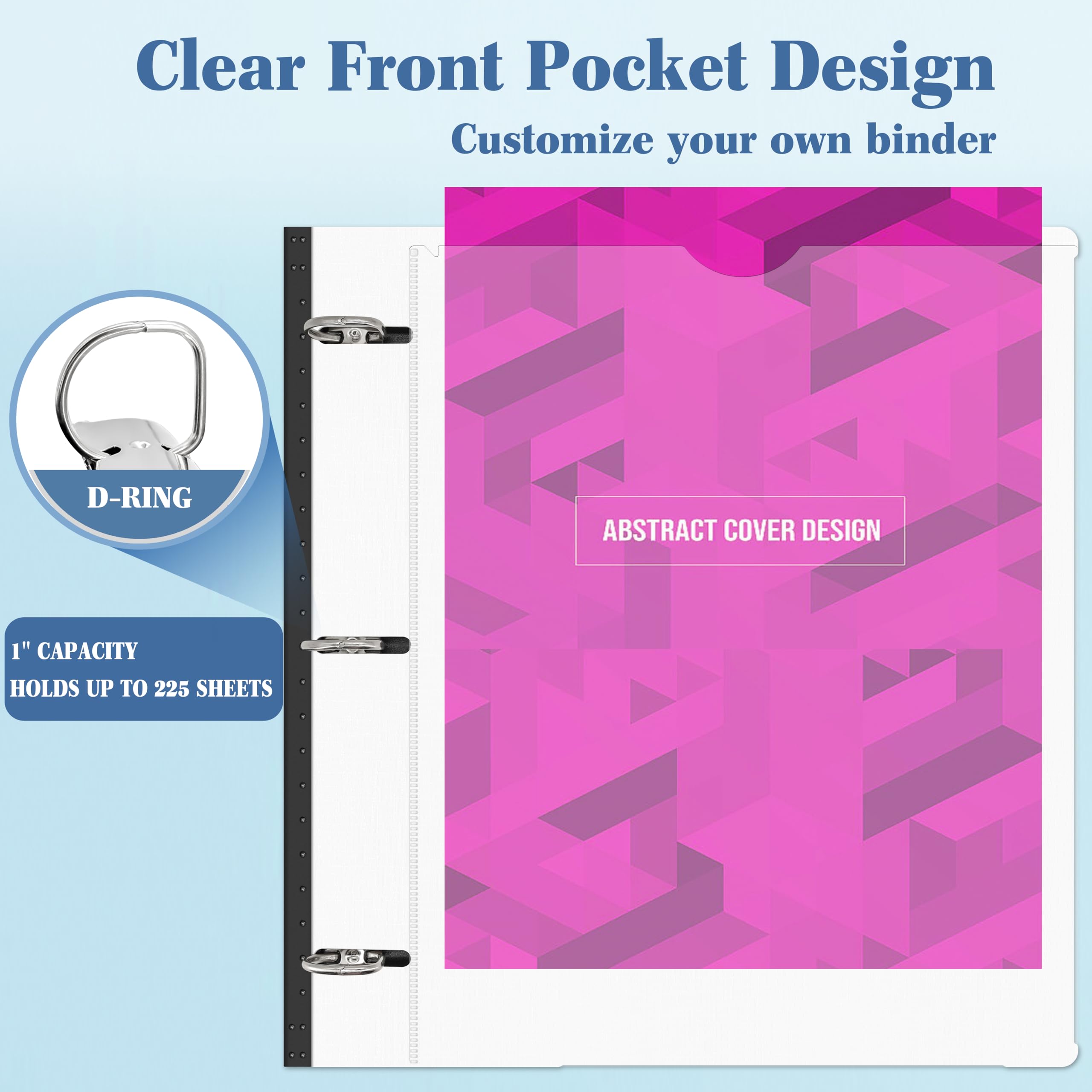 Snapklik.com : INFUN 1 Inch Telescoping 3 Ring Binder - 4PCS-White ...