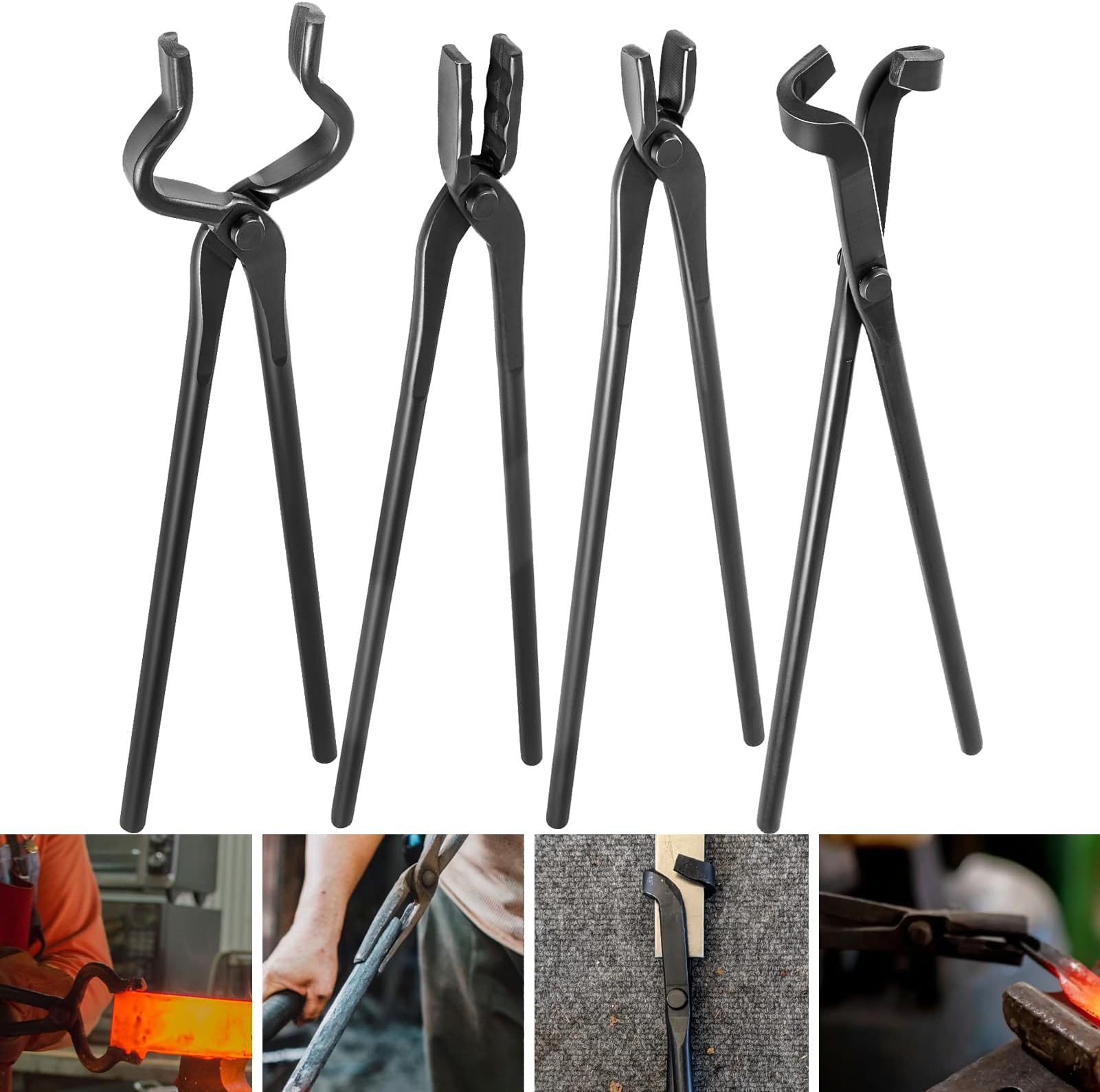 Amazon.com: Blacksmith DIY Rapid Tongs Bundle Set with Rivets- Rapid ...