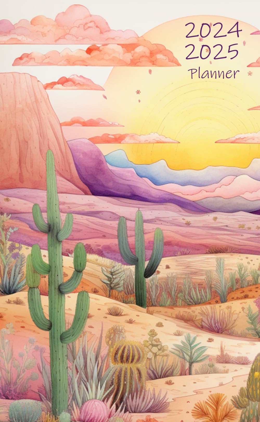 Boho Desert, 2 Year Pocket Planner 2024-2025, Sunday start planner ...