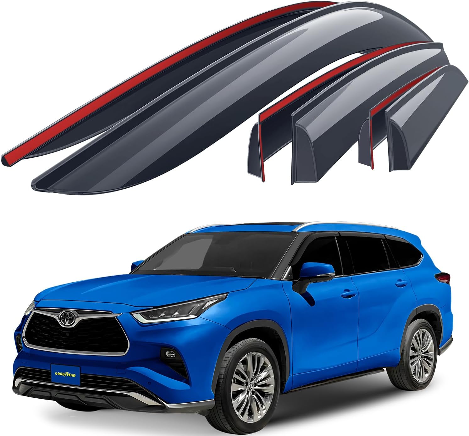 Amazon.com: Goodyear Shatterproof Window Deflectors for Toyota ...