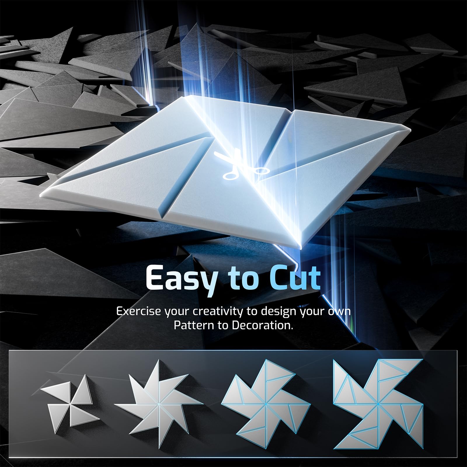 Snapklik.com : 12 Pack Sound Proof Panels For Walls, 12" X 12" X 0.4 ...