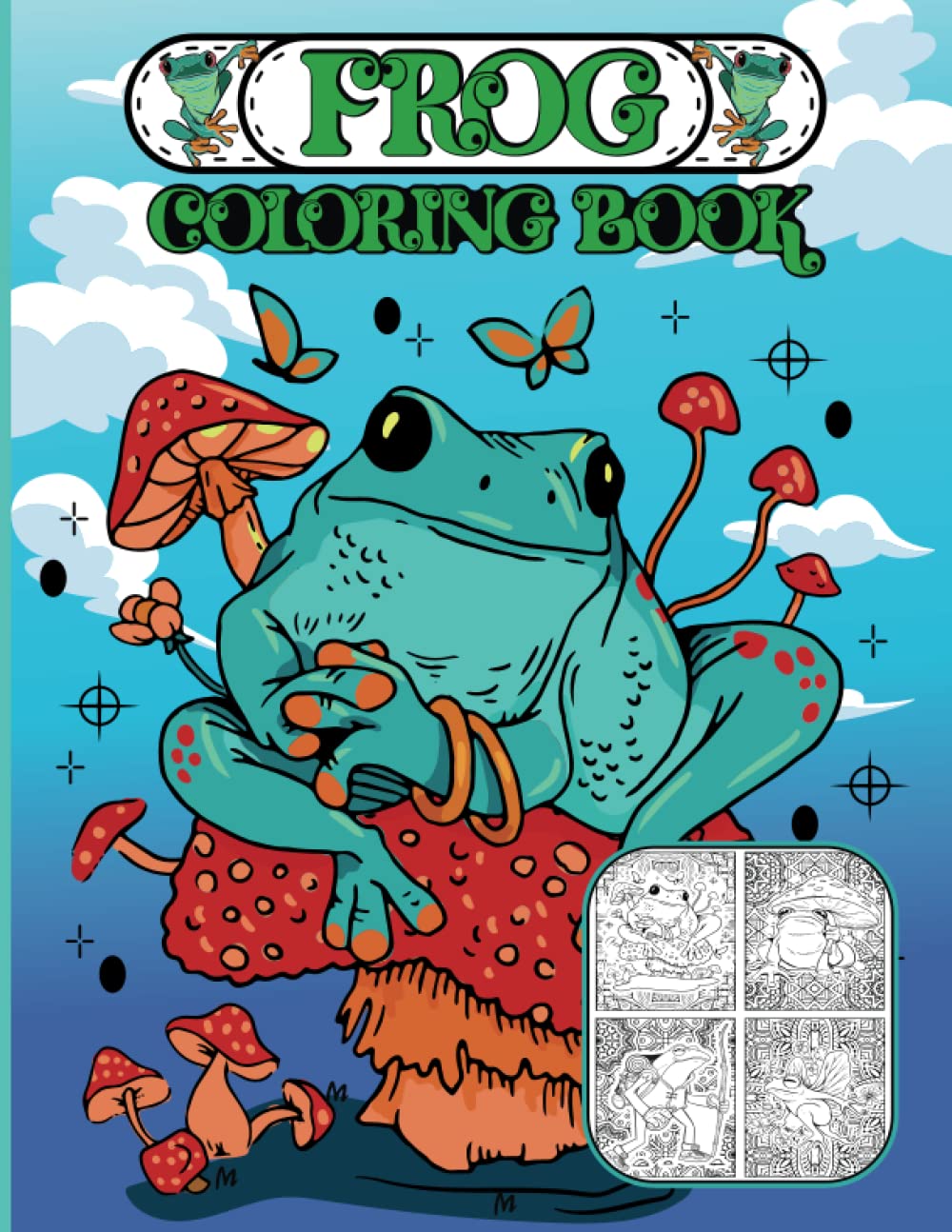 Frog Coloring Book: Frog Book For Stress Relief: Ejtahr, Sarah ...
