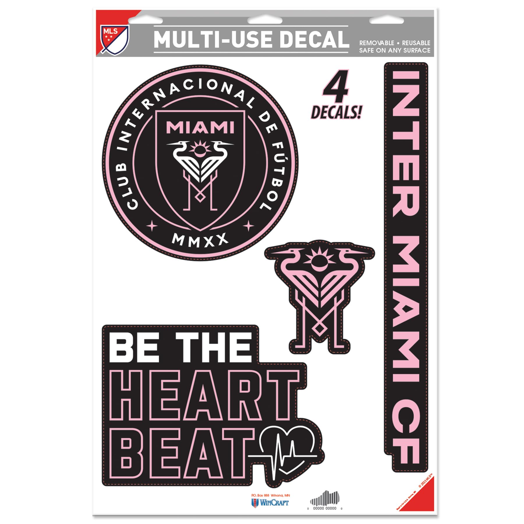 Amazon.com: Inter Miami CF | Set of 4 Club Licensed Decals | The Poster ...