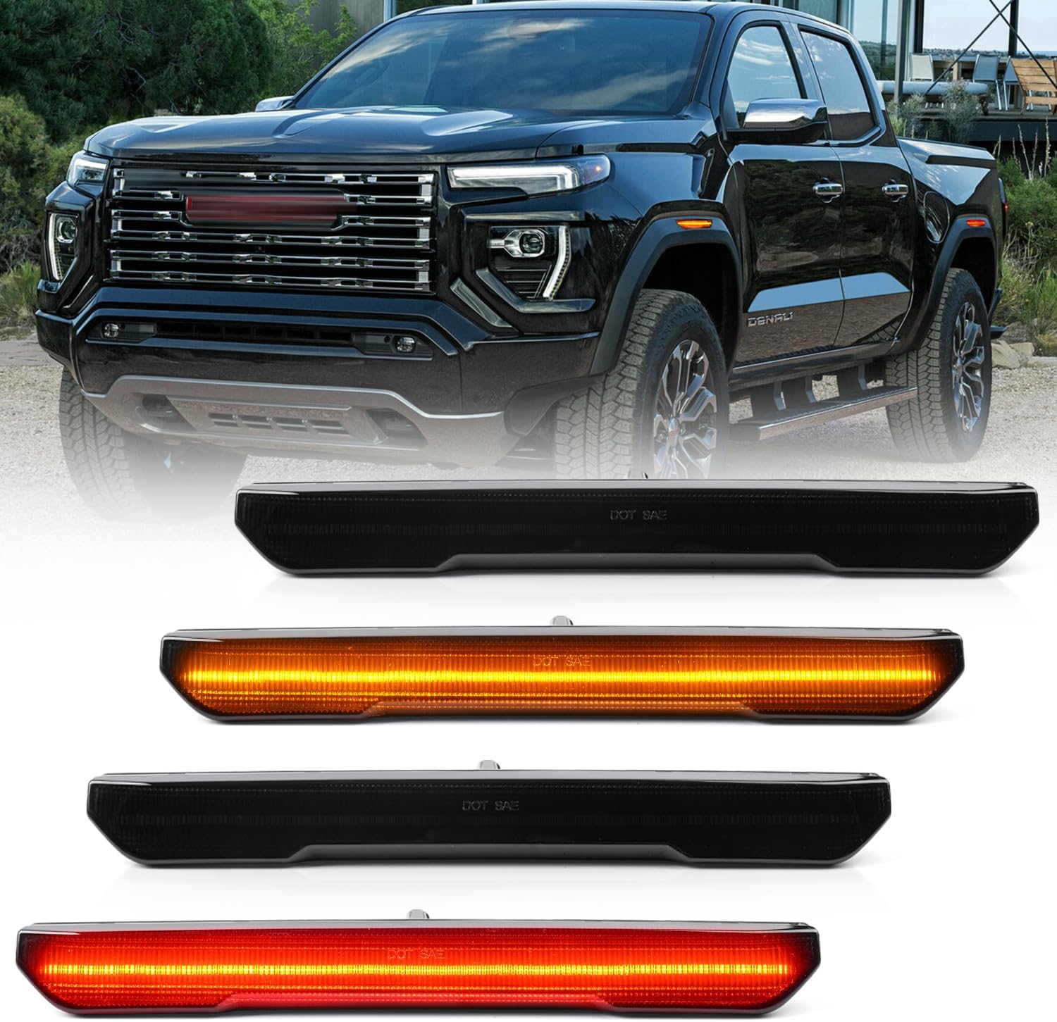 Amazon.com: Gempro LED Side Marker Lights Compatible with GMC Sierra ...