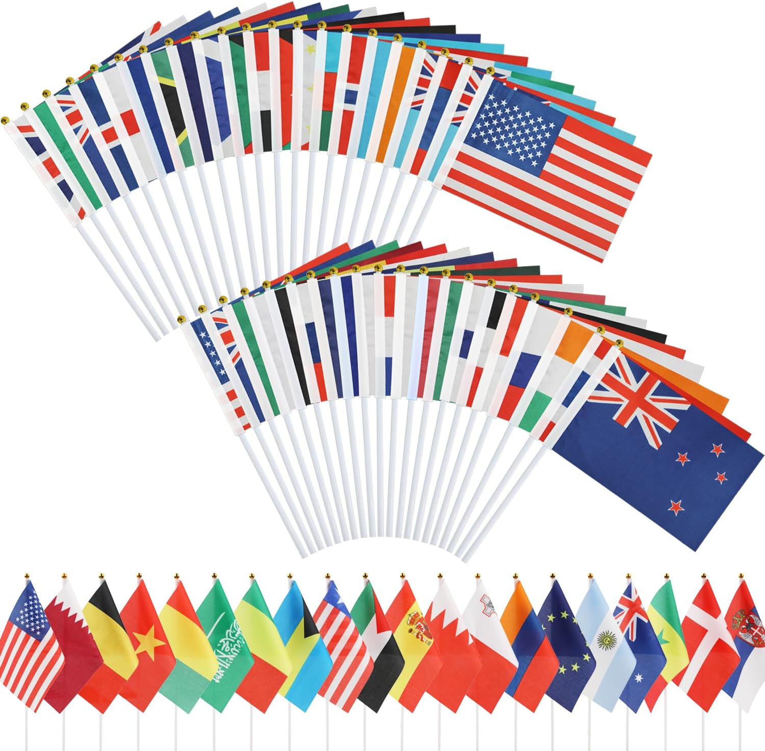 Amazon.com : 200 Countries Flag,Country Stick Sports Flags Small Hand ...