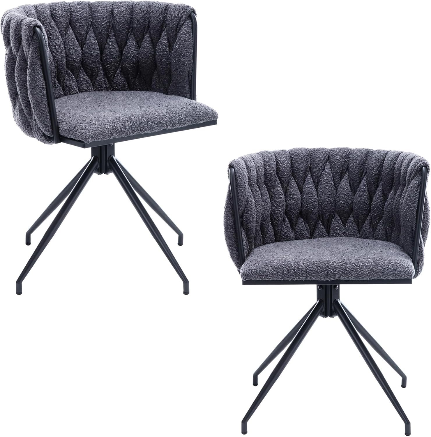 Amazon.com - Haplized Swivel Dining Chairs Set of 2, Upholstered Aceent ...