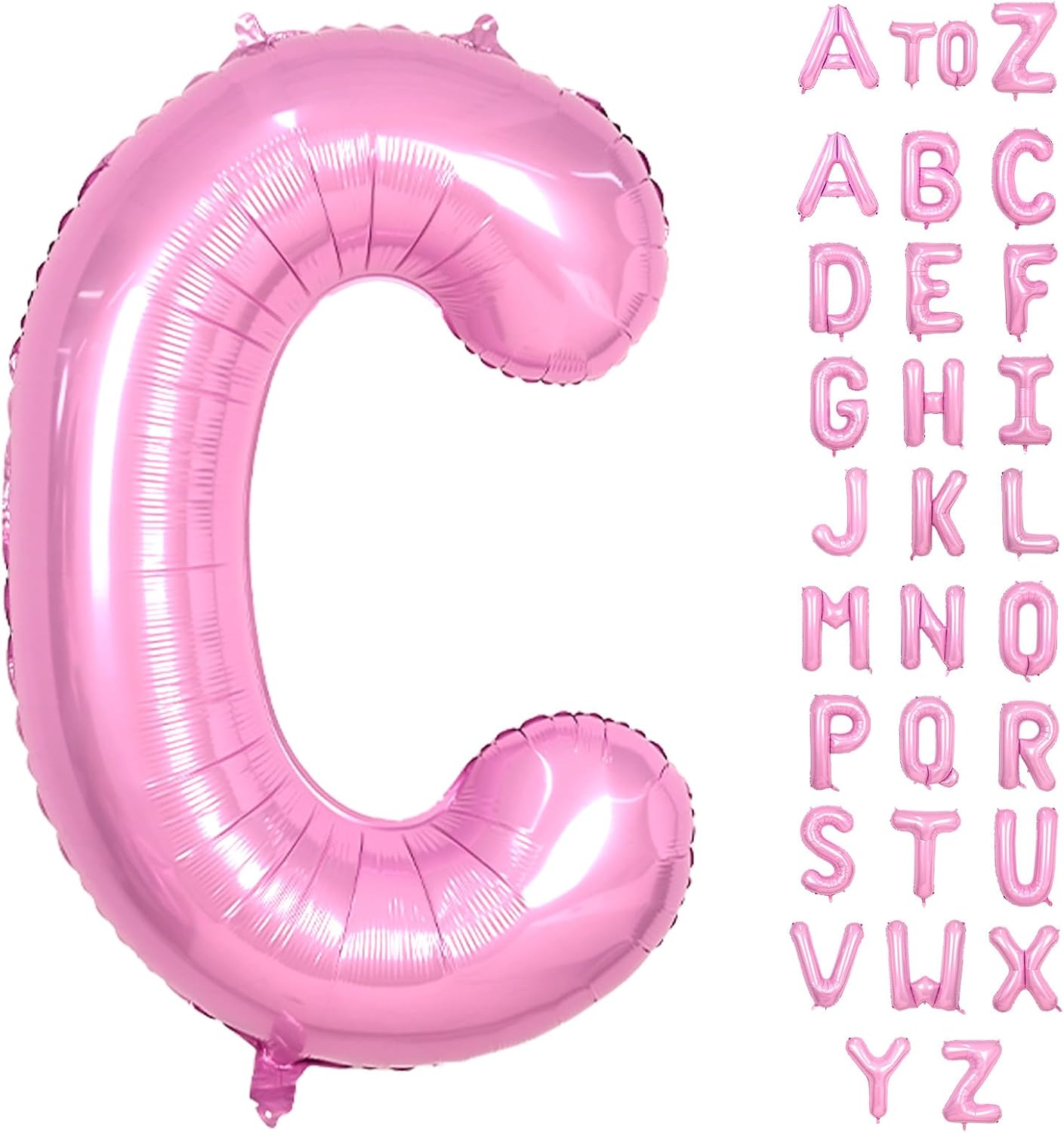 Amazon.com: 40 Inch Pink Letter Balloons, Giant Light Pink Letter C ...