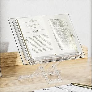 Amazon.com : Acrylic Book Stand,Book Stand Ajustable,Book Display Stand ...